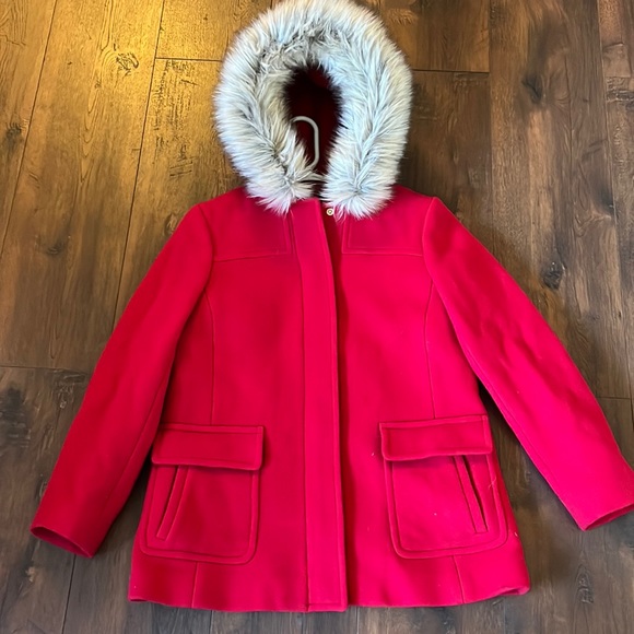 Talbots | Jackets & Coats | Talbots Classic Red Wool Coat | Poshmark